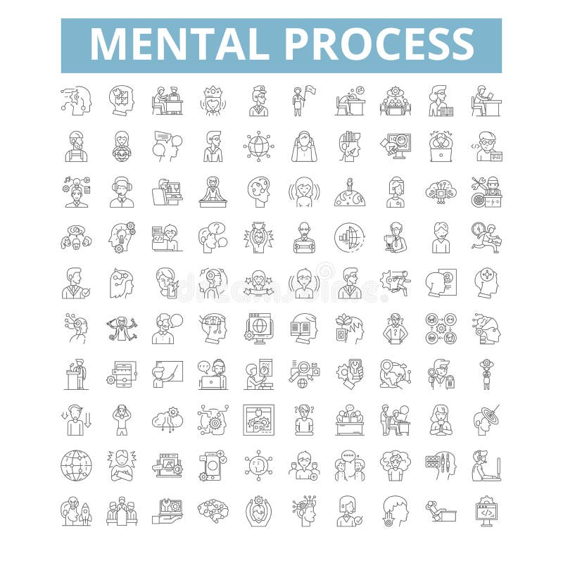 Mental Mind Function Icons Stock Illustrations – 108 Mental Mind ...