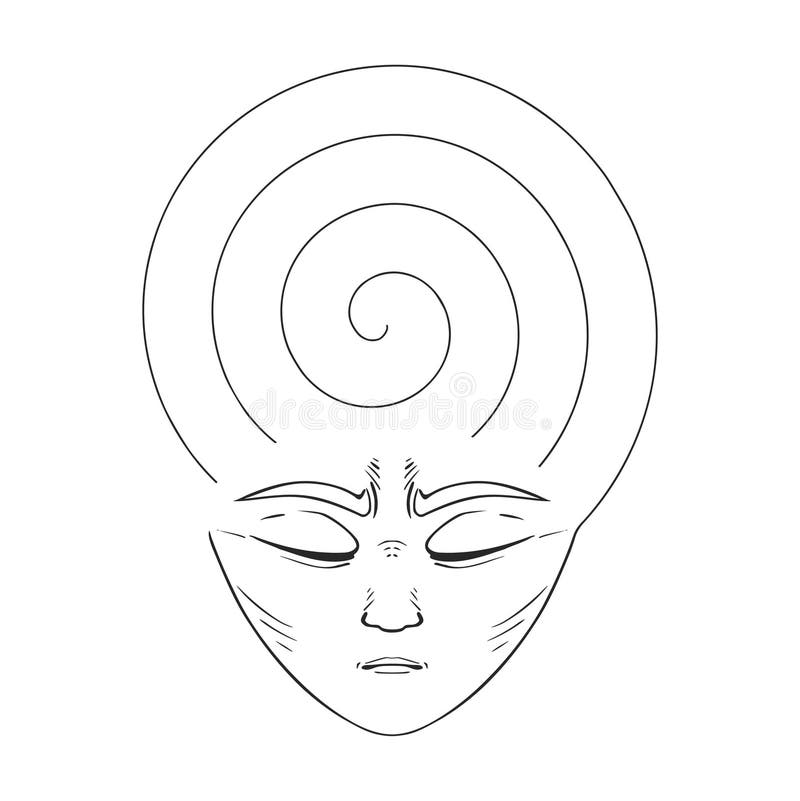 Mental telekinesis draw stock vector. Illustration of emotional - 364440015