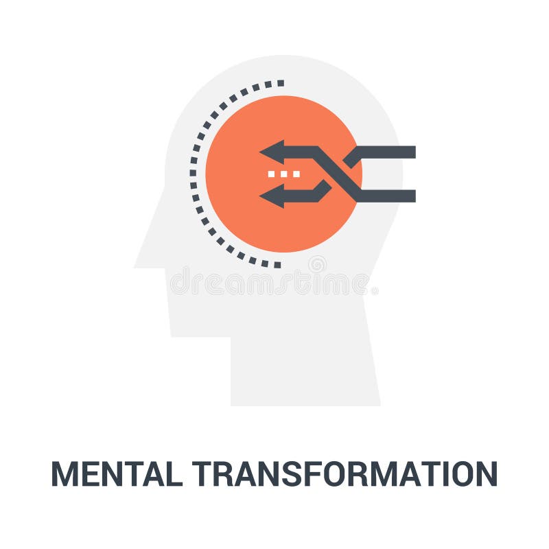 Mental Transformation Icon Concept Stock Vector - Illustration of head ...