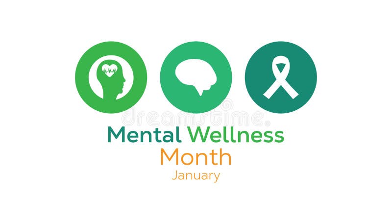 Mental Wellness Month Observed Each Year during January. Healthcare ...