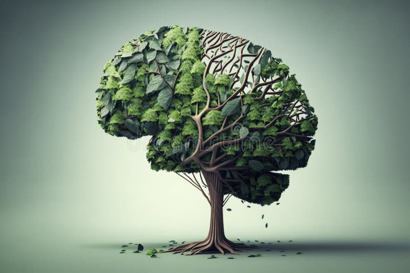 Mental Wellness Positivity and Creativity Concept with Head in a Shape ...