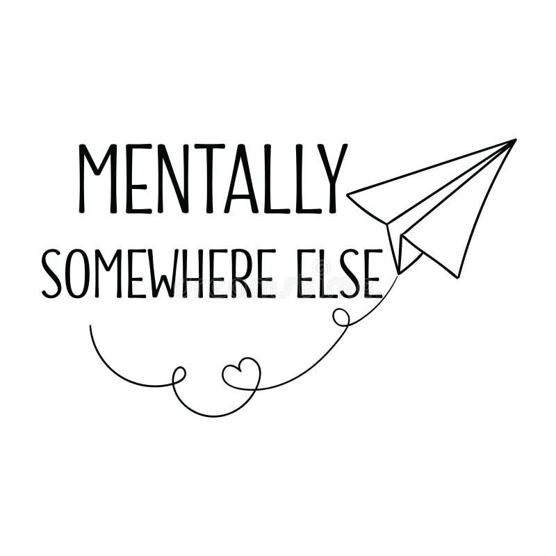 Mentally Somewhere Else - Vector Illustration Stock Vector ...