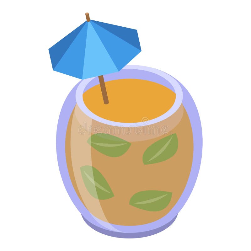 Menthol Cocktail Icon Isometric Vector. Alcoholic Drink Stock Vector ...