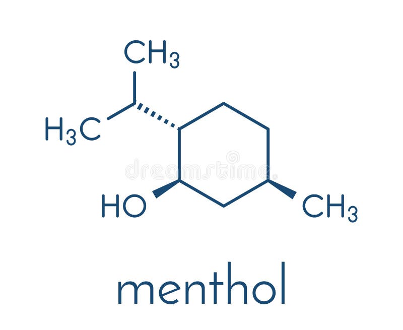 Menthol Molecule. Present in Peppermint, Corn Mints, Etc. Skeletal ...