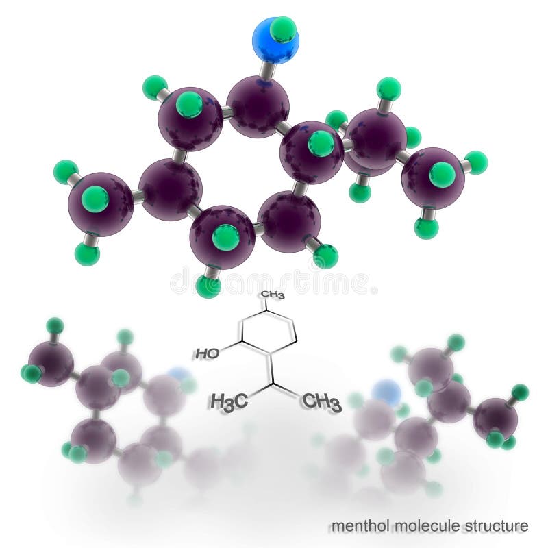 Menthol Molecule Structure. Stock Illustration - Illustration of ...