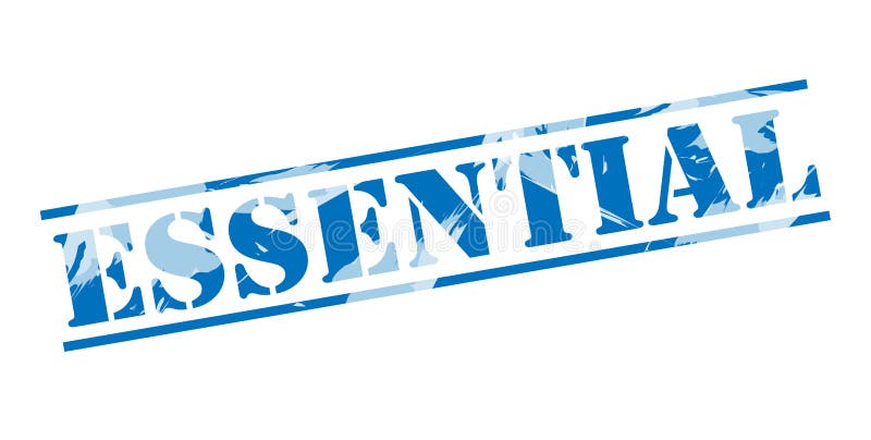 Essential blue stamp stock illustration. Illustration of banner - 98292245
