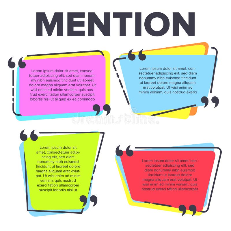 Mention Quotation Template in Frame Quotes Vector Stock Vector ...