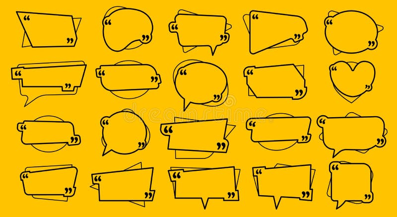 Mention Remark Frames. Quote in Quotes, Remarks Badges and Quotations ...