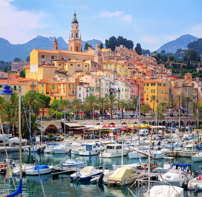 Menton, Frankreich stockbild. Bild von stadt, nett, rücksortierung ...