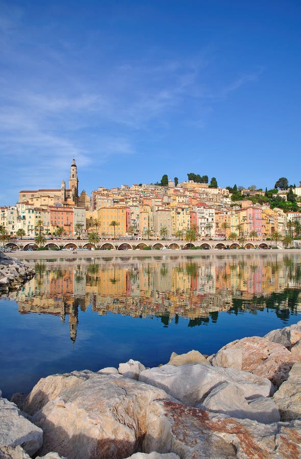 Menton,French Riviera stock photo. Image of idyllic, travel - 22364812