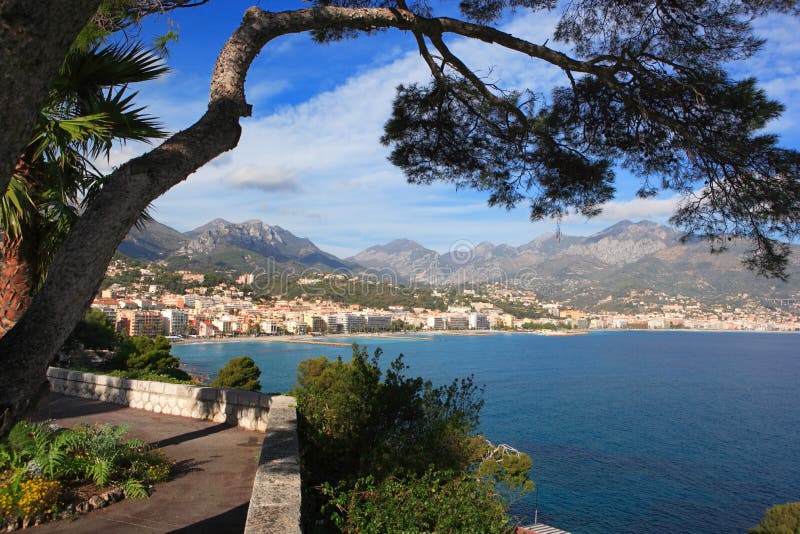 Menton, French Riviera stock photo. Image of cityscape - 3825696