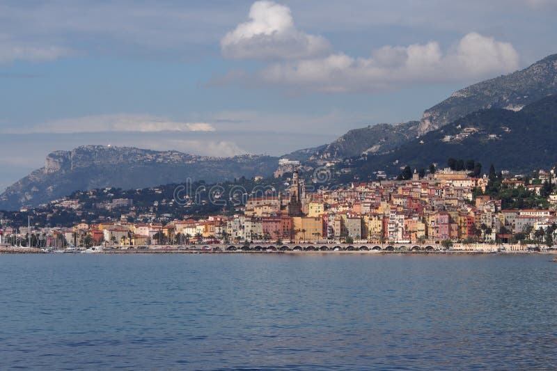 Menton stock image. Image of town, landscape, mediterranean - 31006125