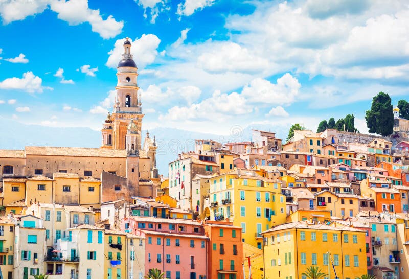 Alte Stadt Menton, Frankreich Stockbild - Bild von französisch ...