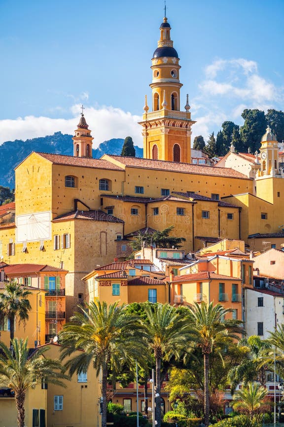 Menton Village Old Town during Spring Stock Image - Image of ...