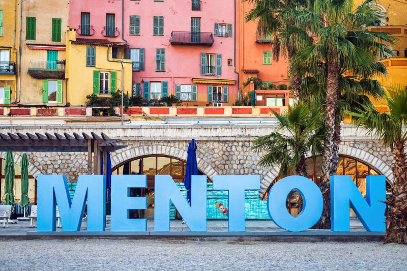 Menton Village Sign Text Center Stock Photos - Free & Royalty-Free ...