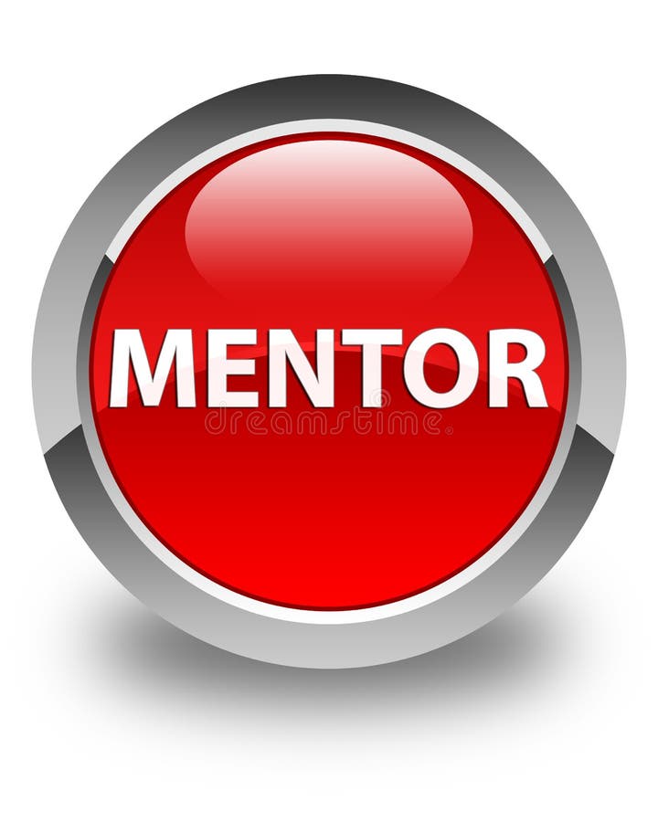 Mentor Glossy Red Round Button Stock Illustration - Illustration of ...
