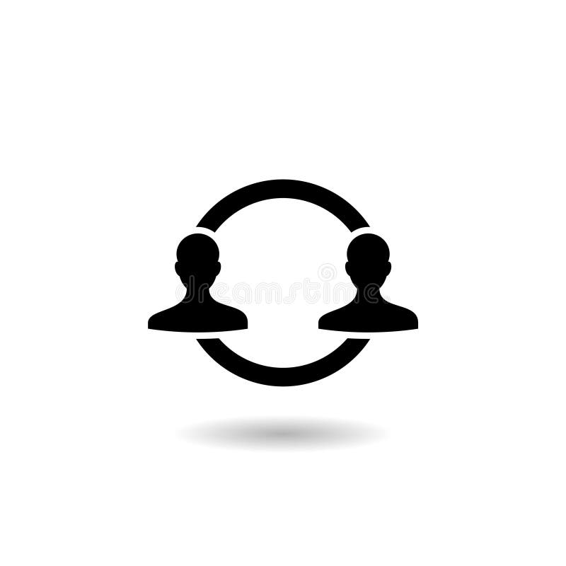 Mentor Icon Logo with Shadow Stock Vector - Illustration of algorithm ...