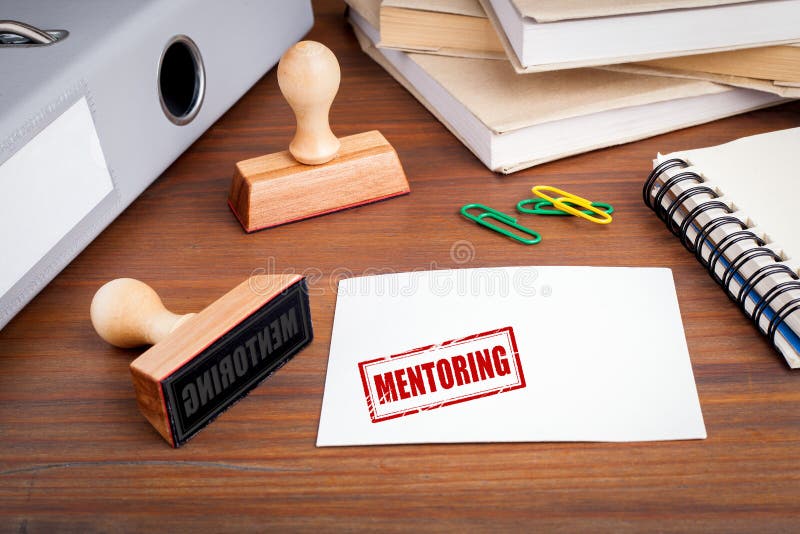 Mentoring Concept. Rubber Stamp on Desk in the Office Stock Photo ...