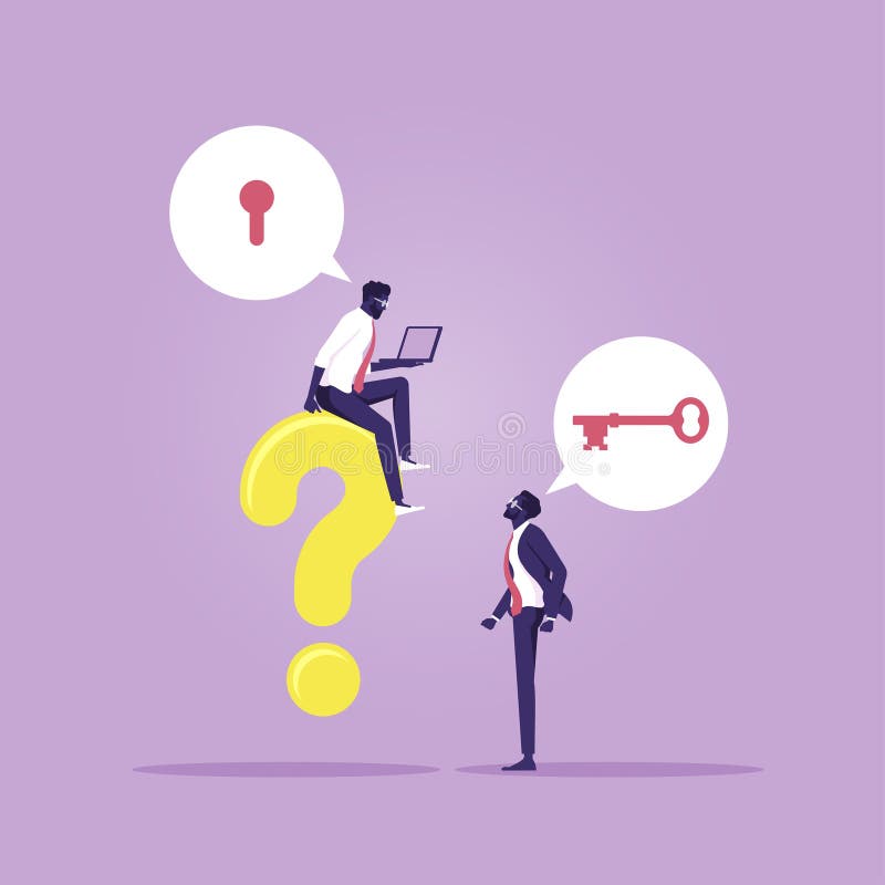 Mentoring Find Solutions To Solve Problems Concept Stock Vector ...