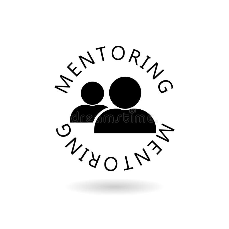Mentoring Icon with Shadow Isolated on White Stock Vector ...