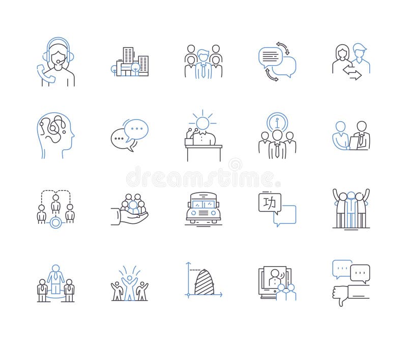 Mentorship and Coaching Outline Icons Collection. Mentorship, Coaching ...