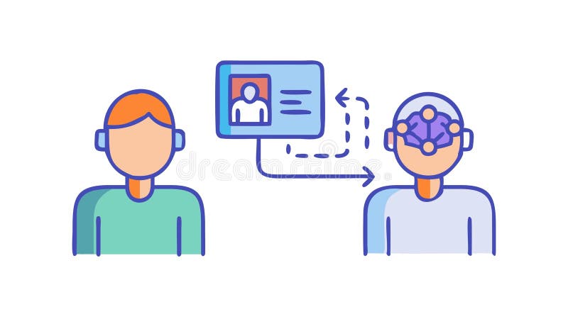 Mentorship and Knowledge Transfer Process Icon, Vector Design ...