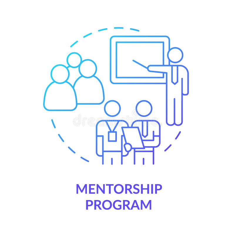 Mentorship Program Blue Gradient Concept Icon Stock Vector ...