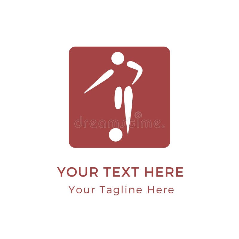 Football Unique Simple Logo Creative Design in Flat Style with Color ...