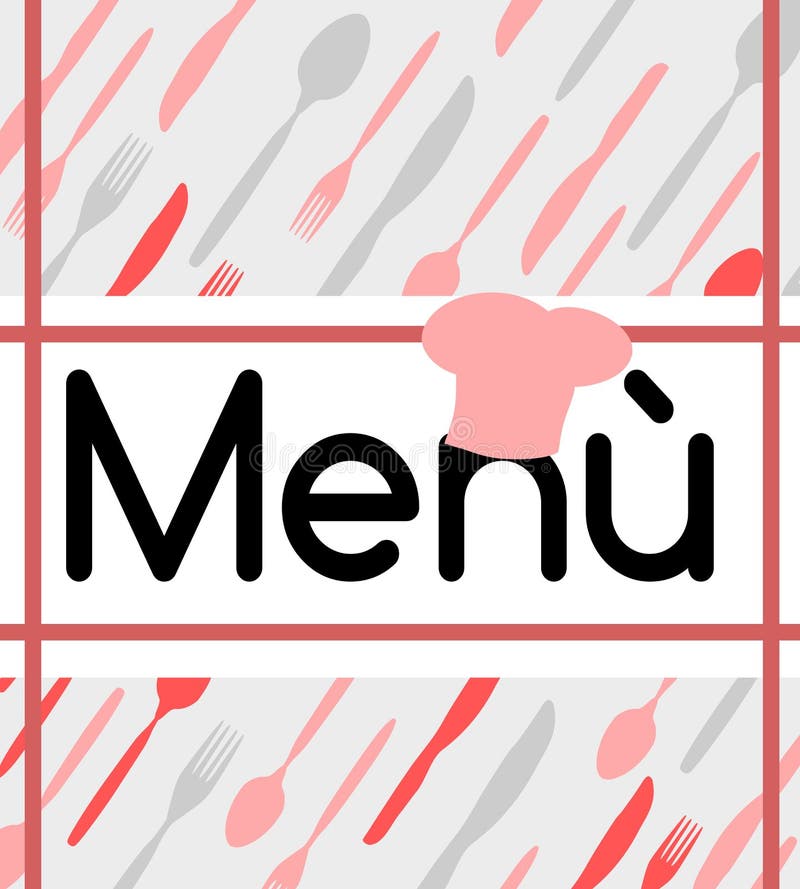 Colorful Menu Label Isolated Stock Illustration - Illustration of decor ...