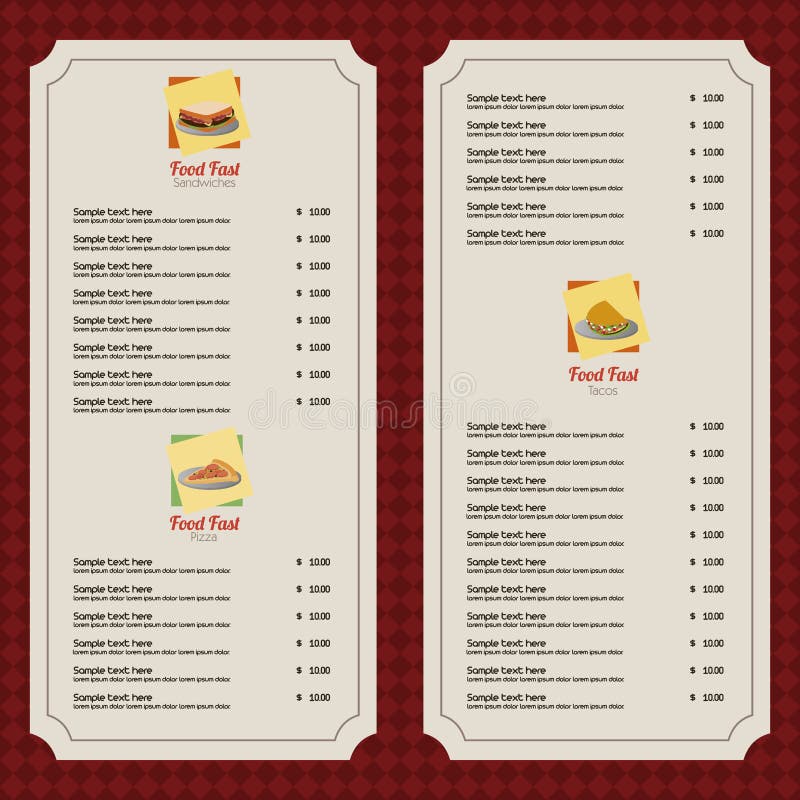 Menu stock vector. Illustration of diet, abstract, delivery - 62446535