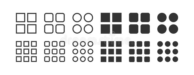 Menu App Button Icon. Website Symbol. Sign Interface Page Vector Stock ...