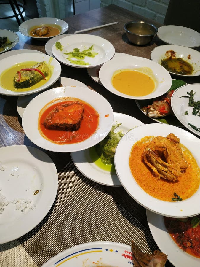 Menu Arrangement of Typical Indonesian Padang Dishes Stock Image ...