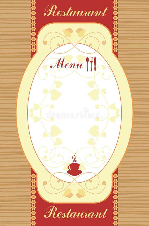 Menu stock vector. Illustration of coffee, floral, sepia - 45673924