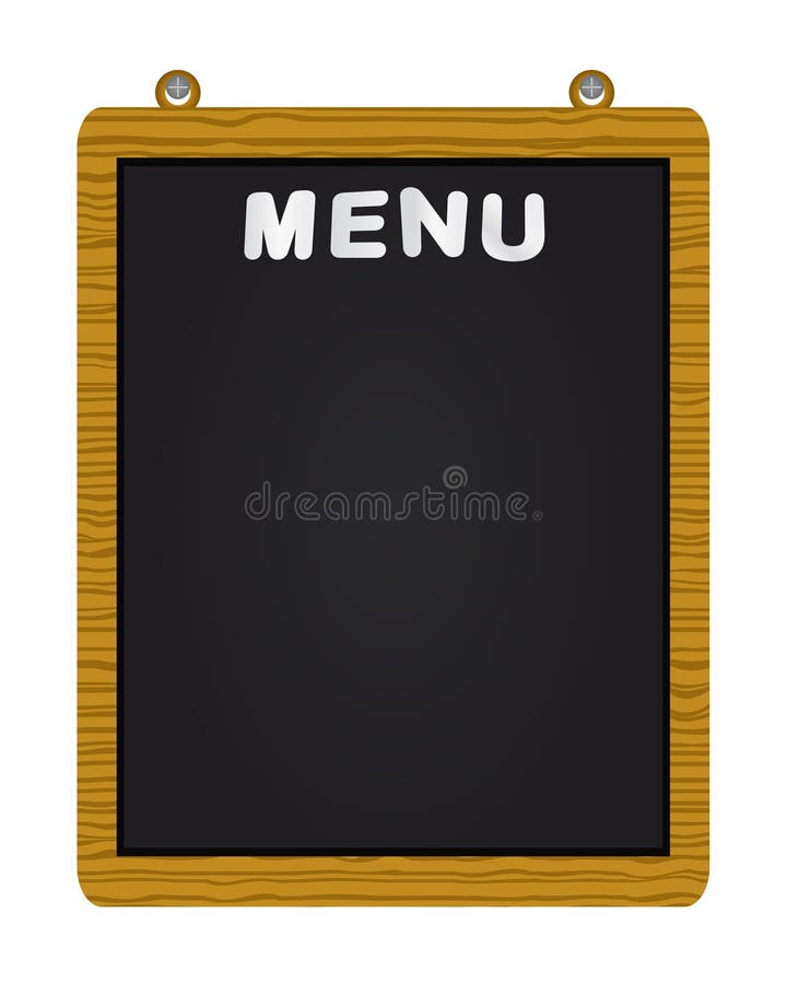 Chalkboard Menu Template for Restaurant, Background and Food Frame ...