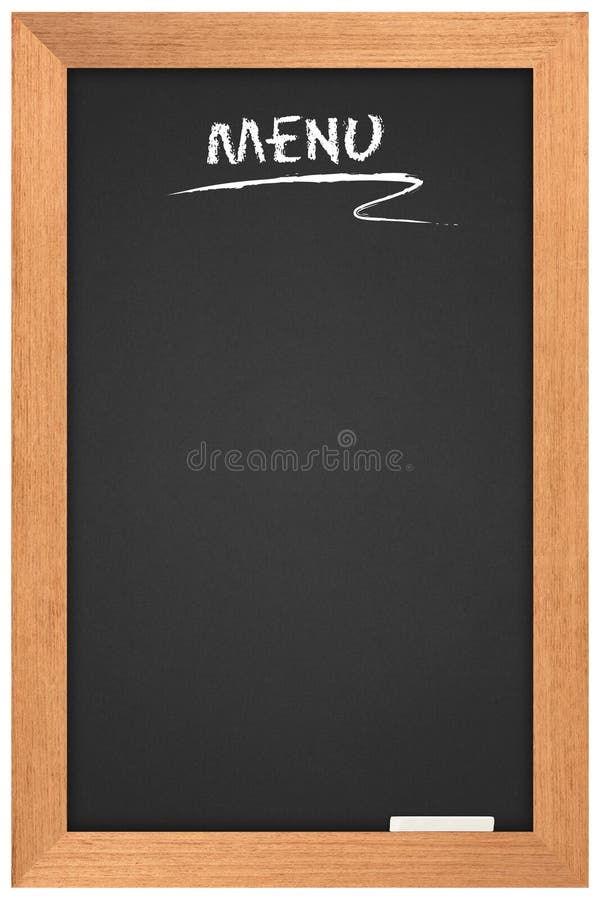 Menu blackboard stock photo. Image of empty, cutout, vertical - 19663986