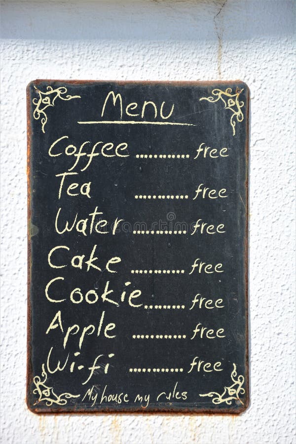 Menu on Blackboard with Copyspace for Your Text Stock Photo - Image of ...