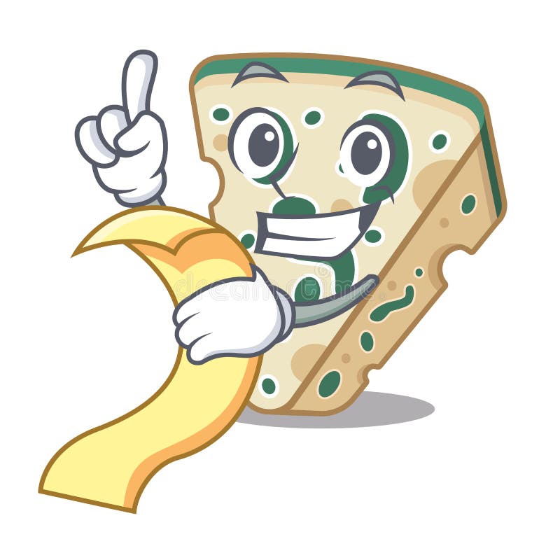 With Menu Blue Cheese in the Character Fridge Stock Vector ...