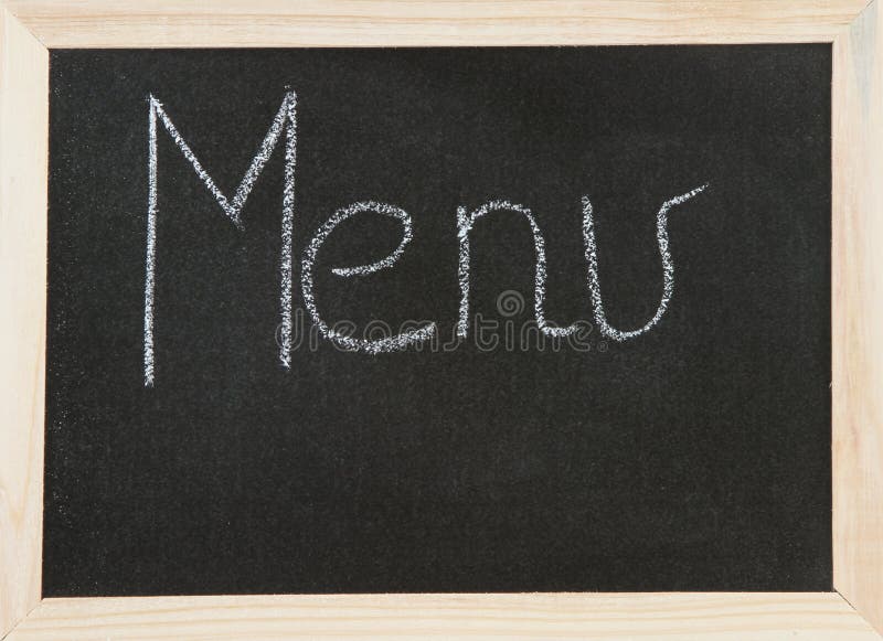 Menu on board. stock photo. Image of wooded, joints, board - 15670108