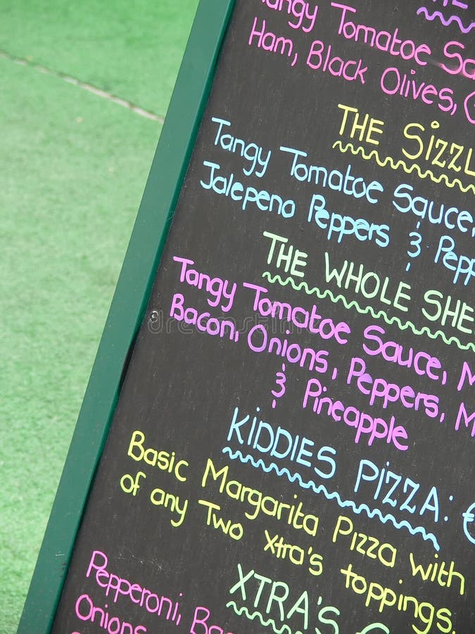 Menu Board stock photo. Image of urban, handwritten, menu - 8363646