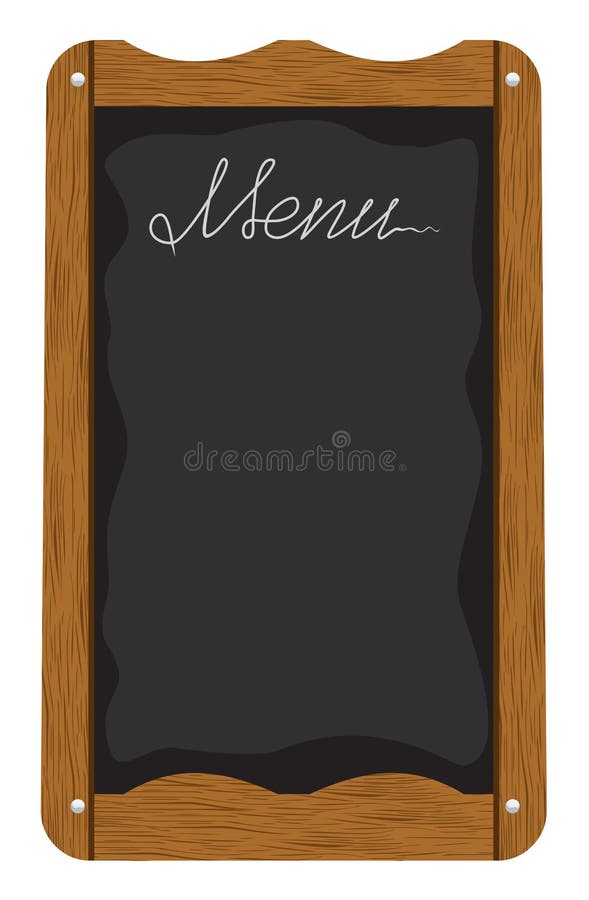 Menu Board Outside a Restaurant or Cafe Stock Vector - Illustration of ...