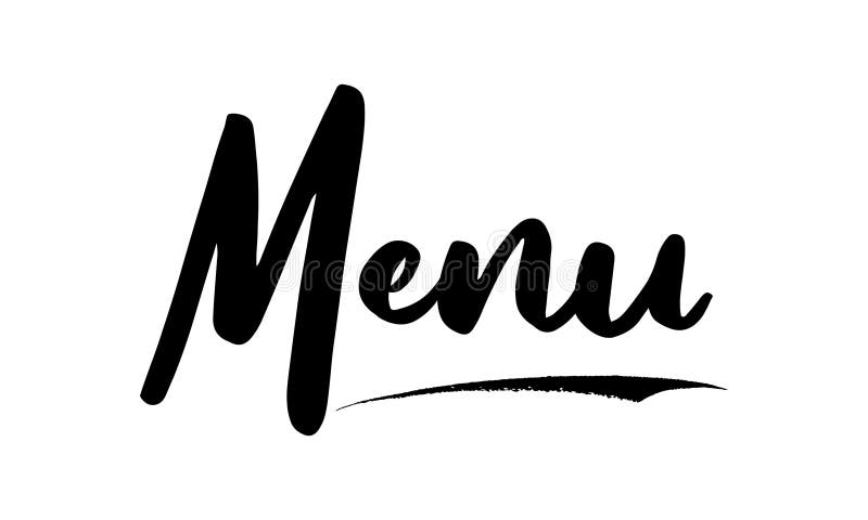 Menu Bold Text Lettering Typography Vector Design Quote Stock Vector ...