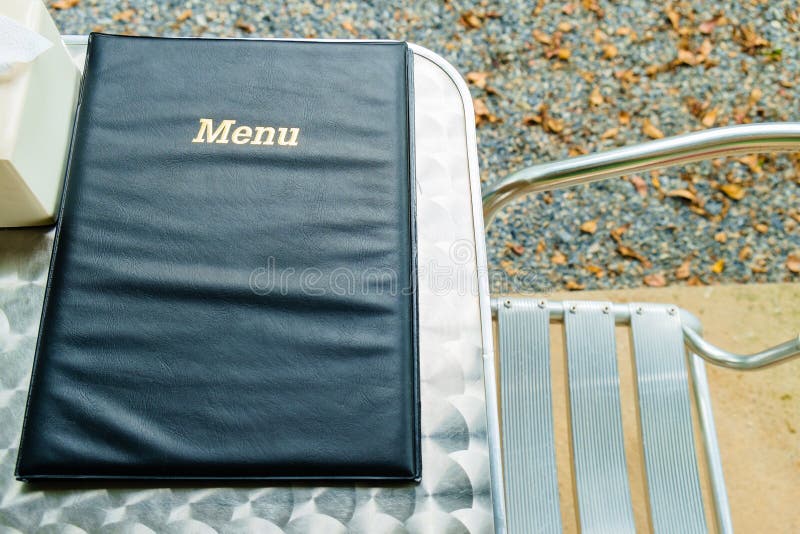 Menu book stock image. Image of blank, galvanized, metal - 44369561