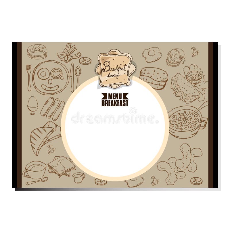 Menu Breakfast Restaurant, Food Template Placemat. Stock Vector ...