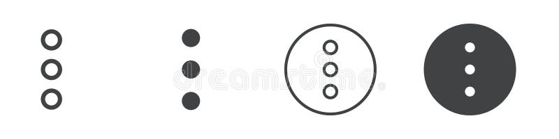 Menu Button Icon Vector Logo Outline Stock Vector - Illustration of ...