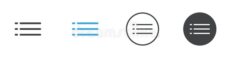 Menu Button Icon Vector Logo Outline Stock Vector - Illustration of ...