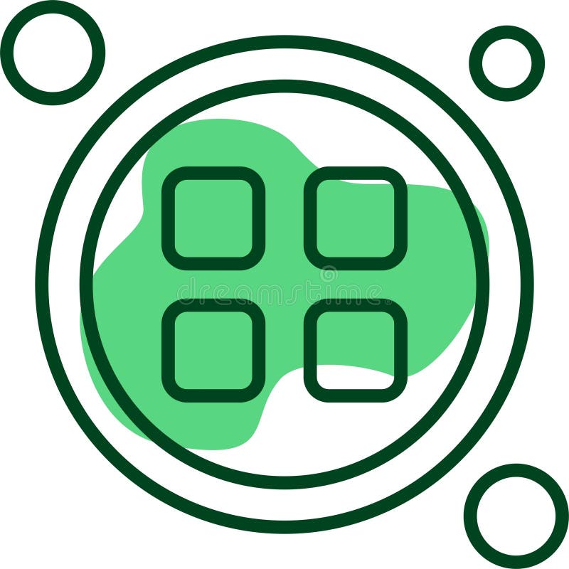 Menu Button Outline Vector Icon Stock Vector - Illustration of button ...