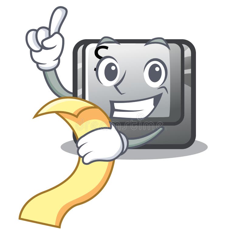 With Menu Button S on a Computer Cartoon Stock Vector - Illustration of ...