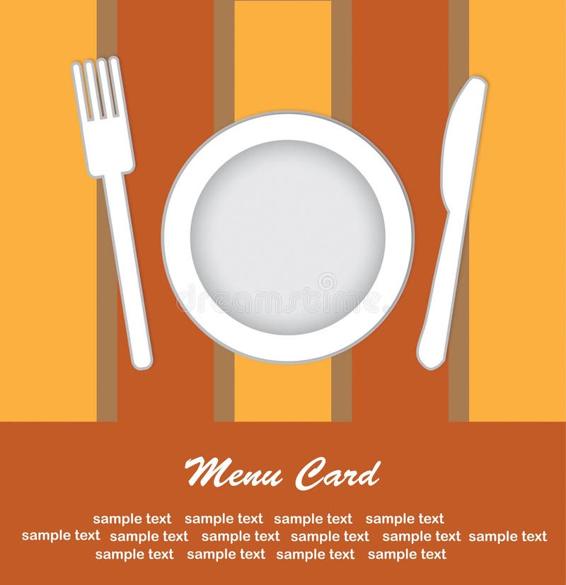 Menu card stock vector. Illustration of vector, cloth - 27347257