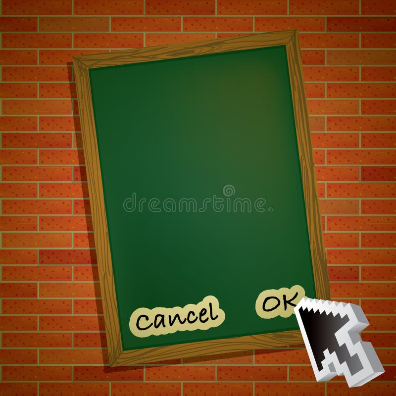 Menu card on brick wall stock illustration. Illustration of banner ...