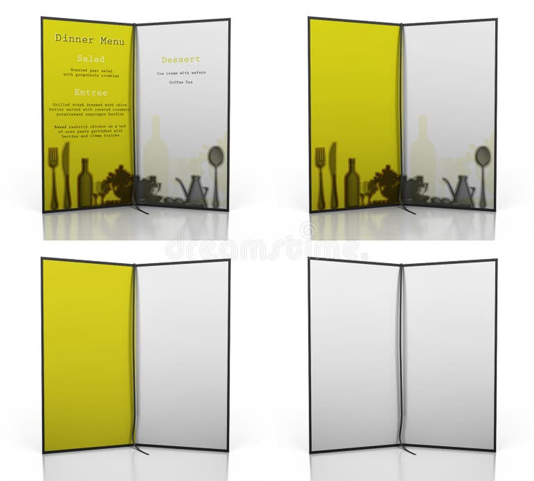 Menu Card with Clipping Path Stock Illustration - Illustration of ...